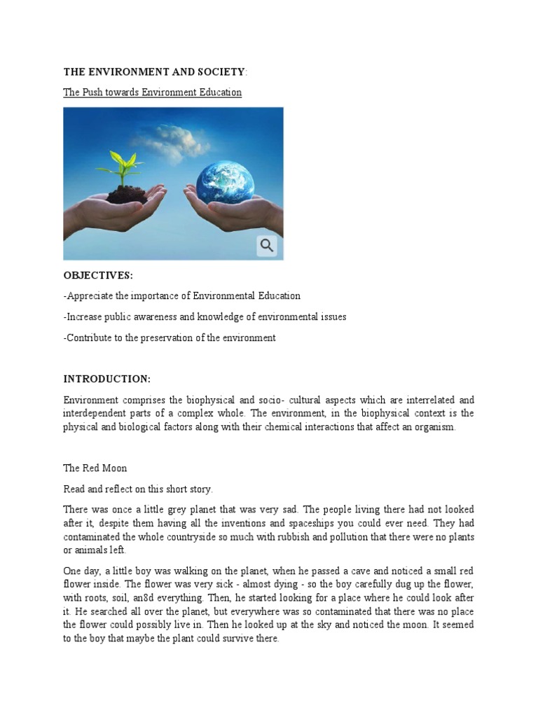 The Environment and Society | PDF | Climate Change | Sustainability