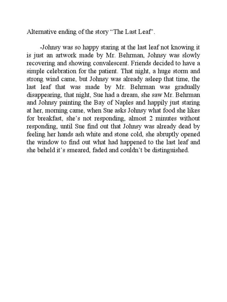 Alternative Ending of The Story | PDF | Art