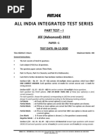 Phase Test Paper Fiitjee | PDF | Wavelength | Light