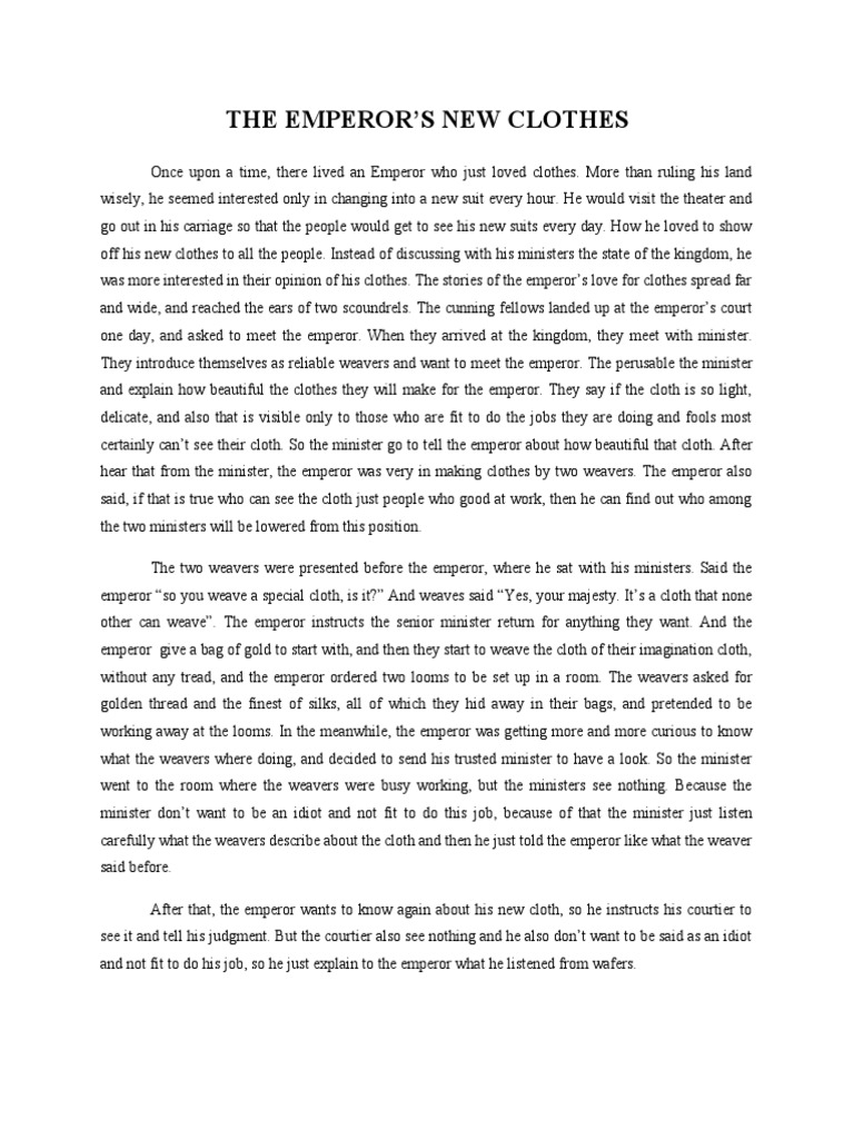 The Emperor'S New Clothes | PDF | Weaving | Loom