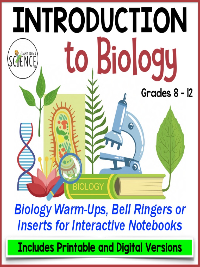 Biology Warm-Ups for Interactive Notebooks | PDF | Notebook | Enzyme