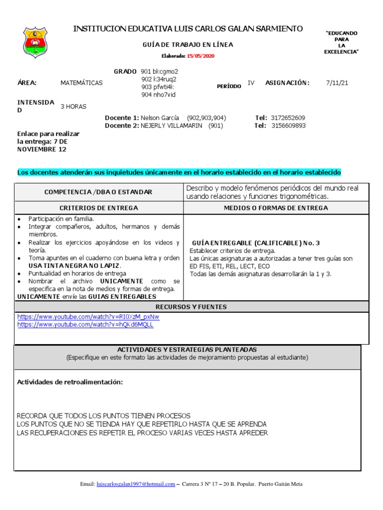 2021 901 Mat Act 3 Pre Icfes4 | PDF