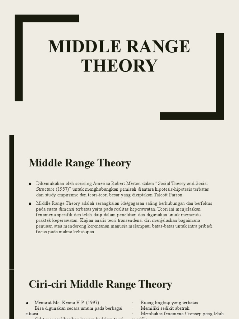 Middle Range Theory | PDF Middle Range Theory | PDF