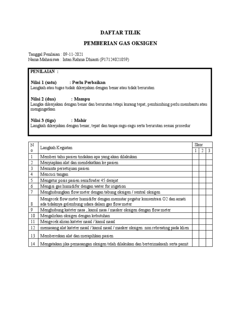 Daftar Tilik Fix | PDF