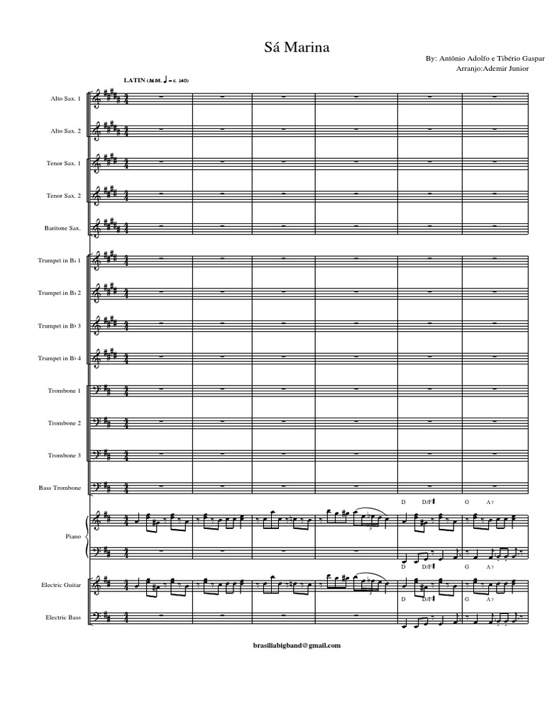 Partituradebanda - Sá Marina | PDF