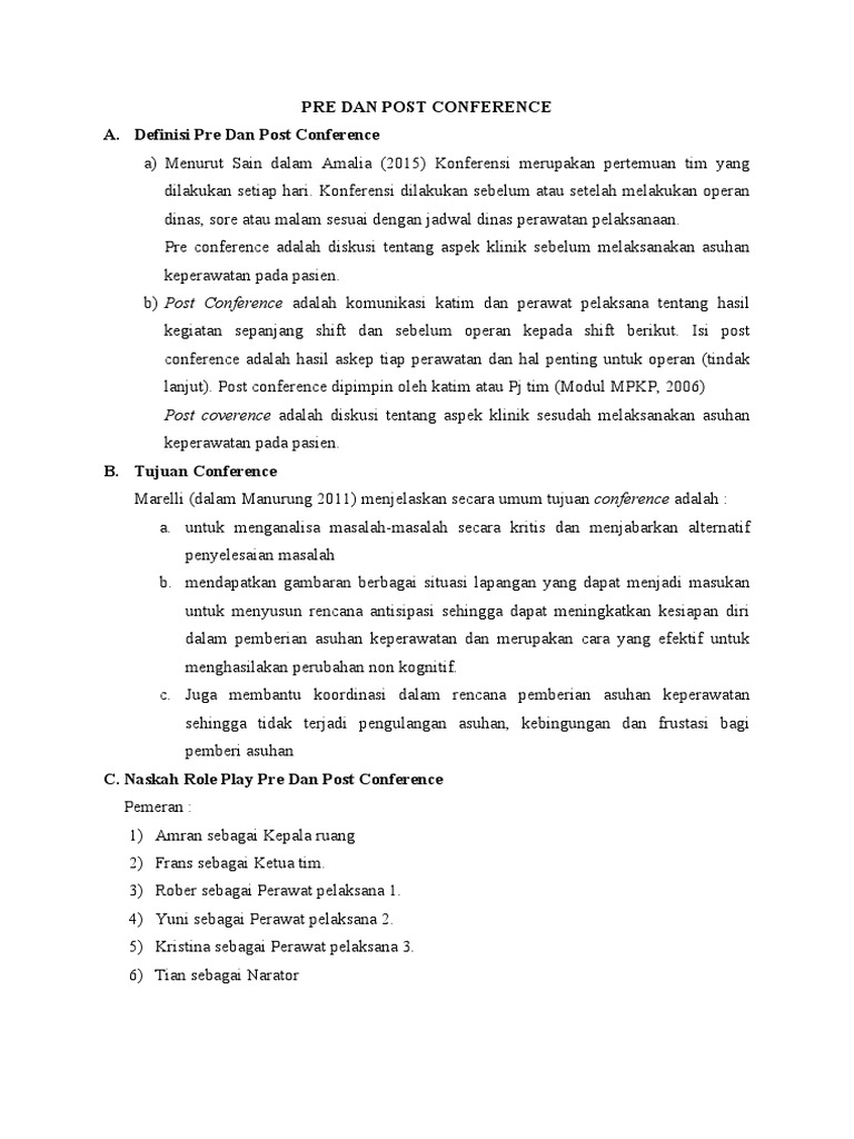 Pre Dan Post Conference | PDF