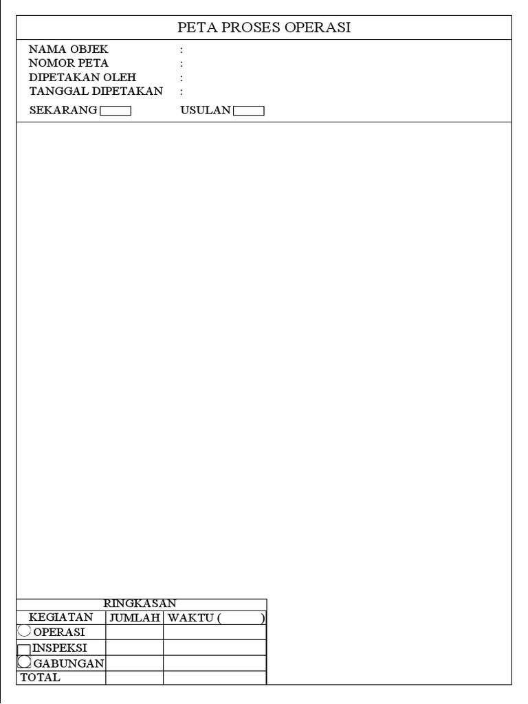 Template Opc Dan Peta Pekerja Dan Mesinpdf PDF Free | PDF