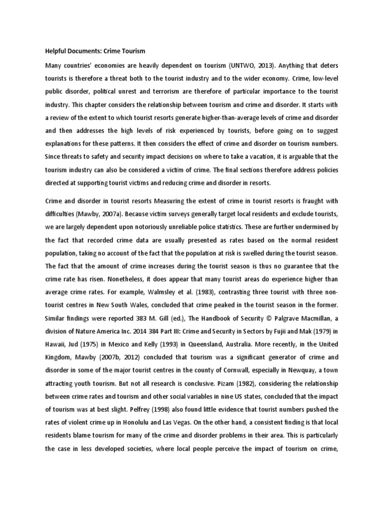Crime Tourism Articles | PDF | Tourism | Crimes