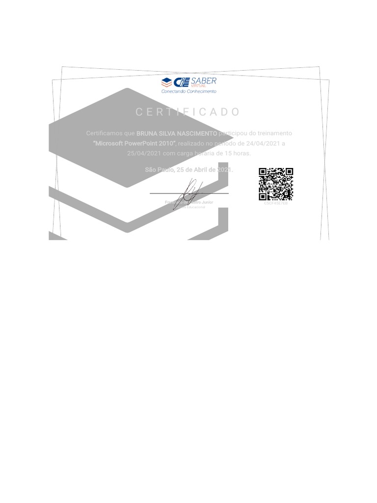 Certificado Saber Virtual | PDF