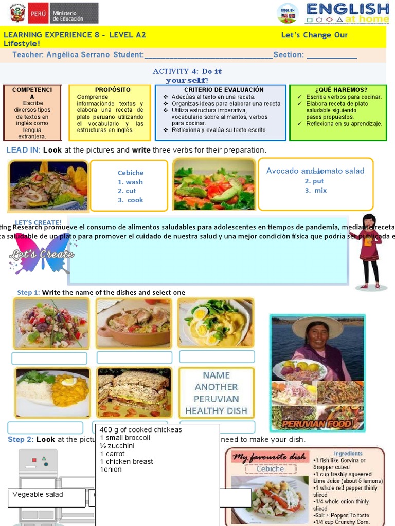 LE8ACTIVITY4 A2 5thGRADE | PDF | Idiomas | Estudios de idiomas extranjeros
