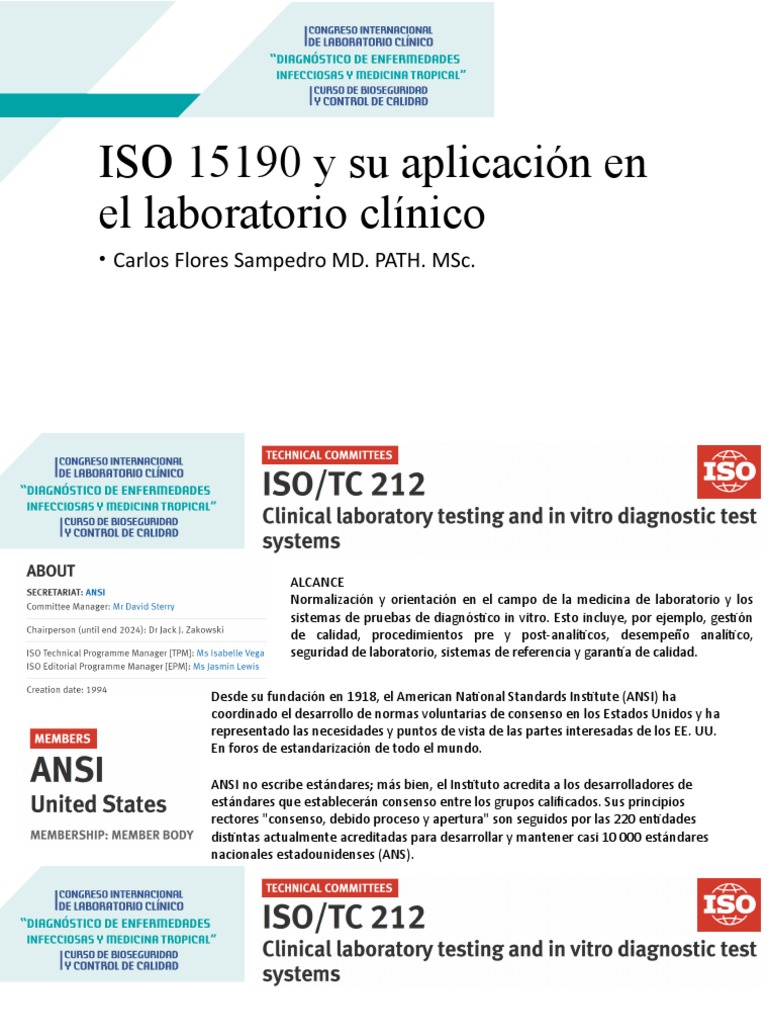 Iso - 15190 y Su Aplicación en El Laboratorio Clínico | PDF