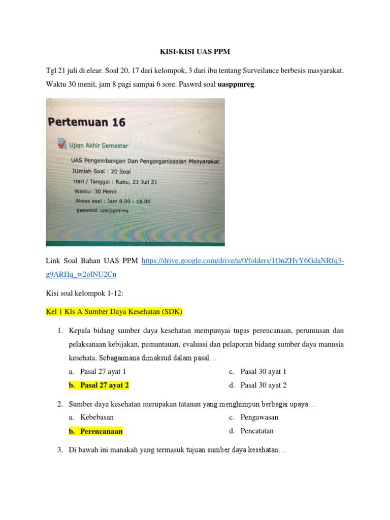 Materi Soal Uas PPM 12 Kelompok | PDF
