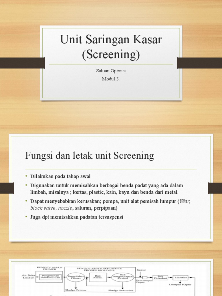 Screening-Unit Saringan Kasar | PDF