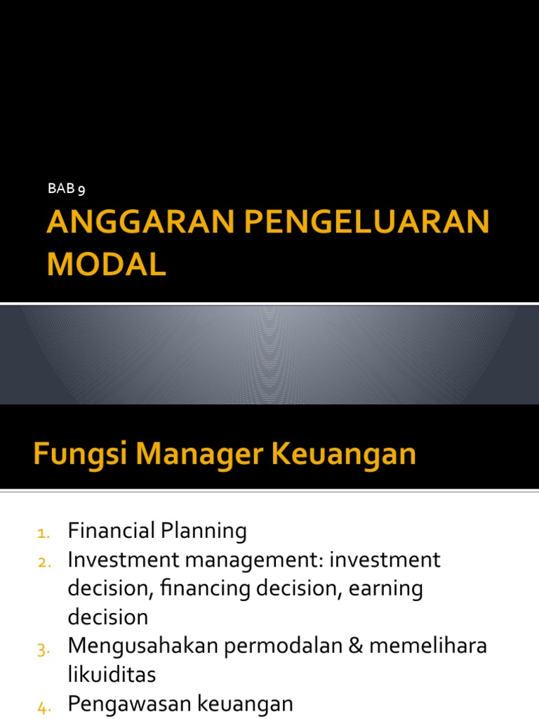 Anggaran Pengeluaran Modal | PDF | Hukum