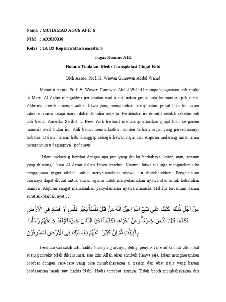 Resume AIK Muhanad Agus Afif S | PDF | Agama & Spiritualitas
