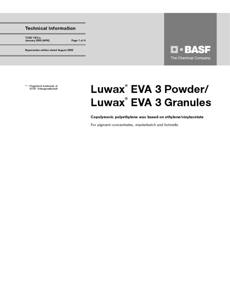 Luwax Eva3 | PDF | Wax | Plastic