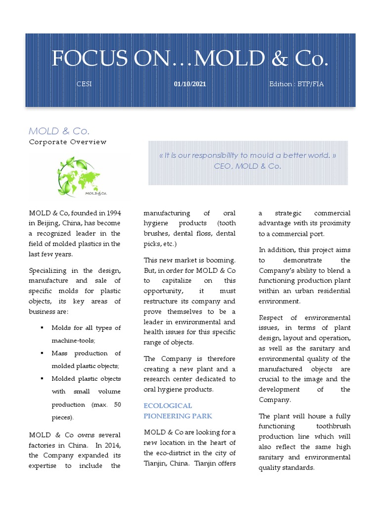 MOLD CO Flyer | Download Free PDF | China | World Politics