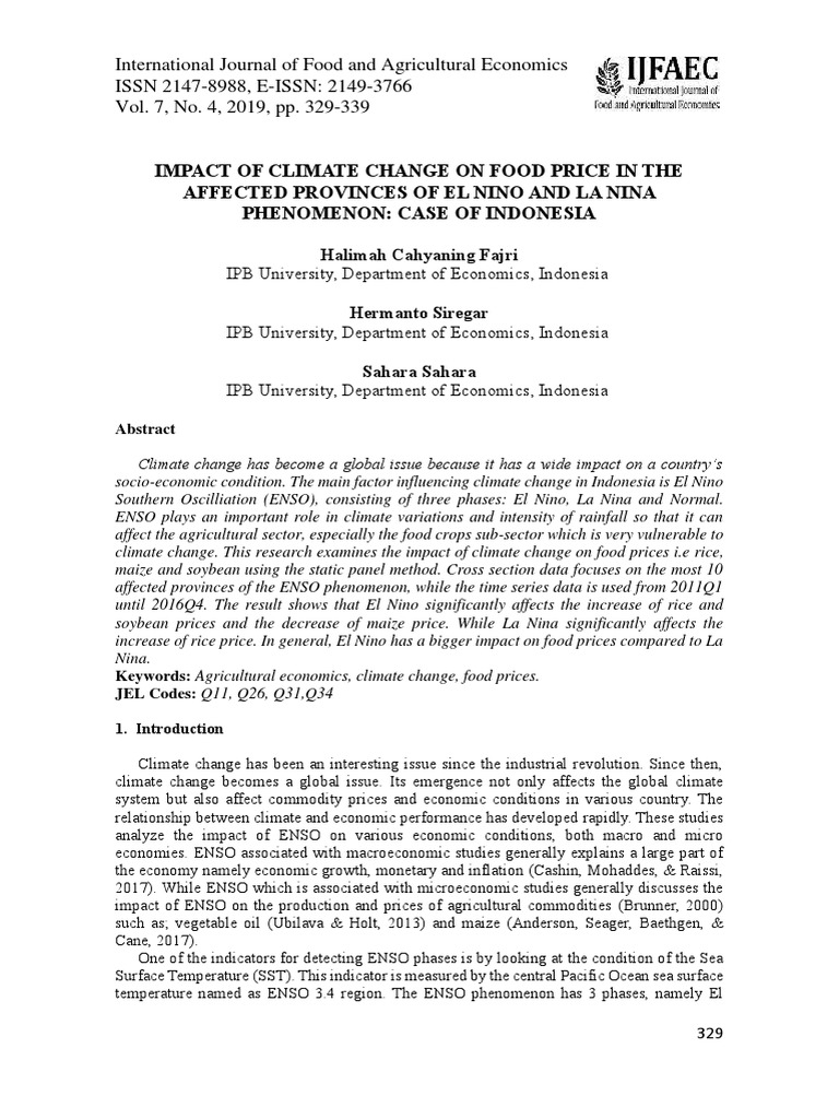 Vol7 No4 pp329 | PDF | El Niño | Sea Surface Temperature