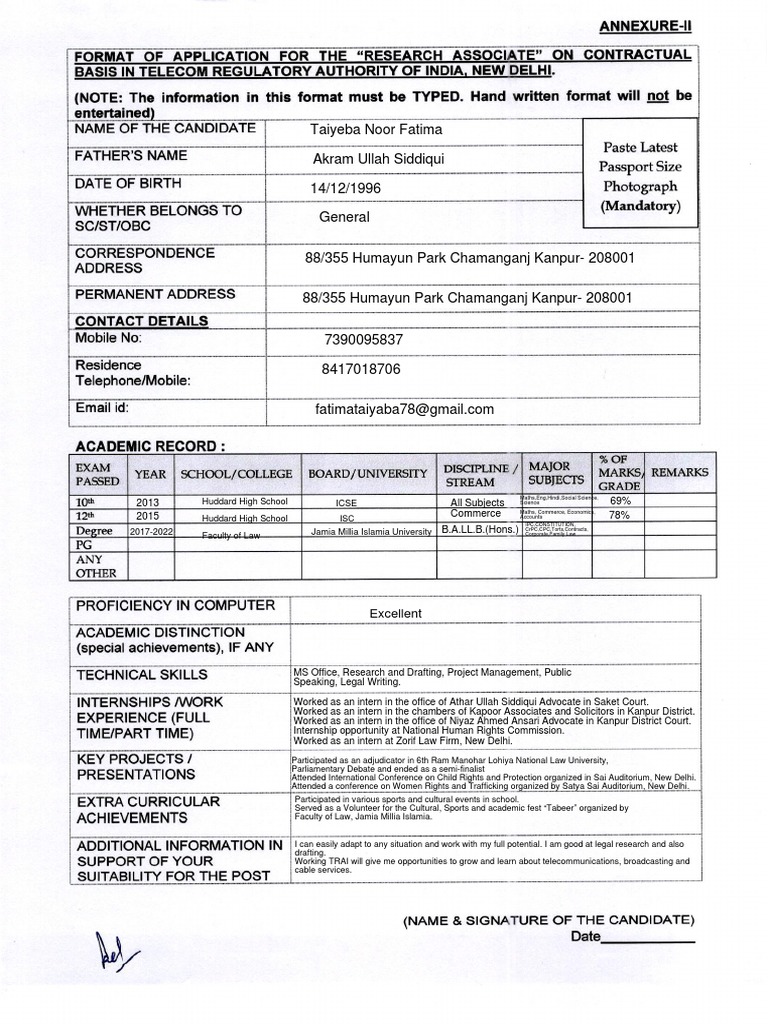 Legal Annexure II Application Format 2022 | PDF | Justice | Crime ...