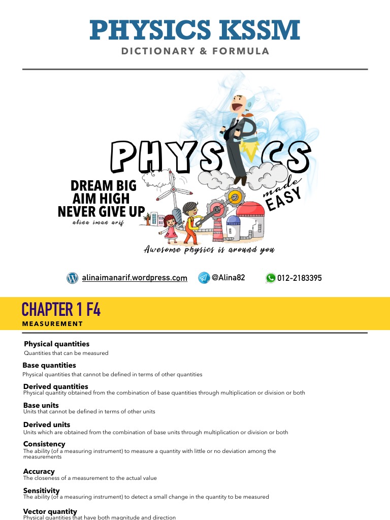 Physics KSSM: Dictionary & Formula | PDF | Waves | Gases