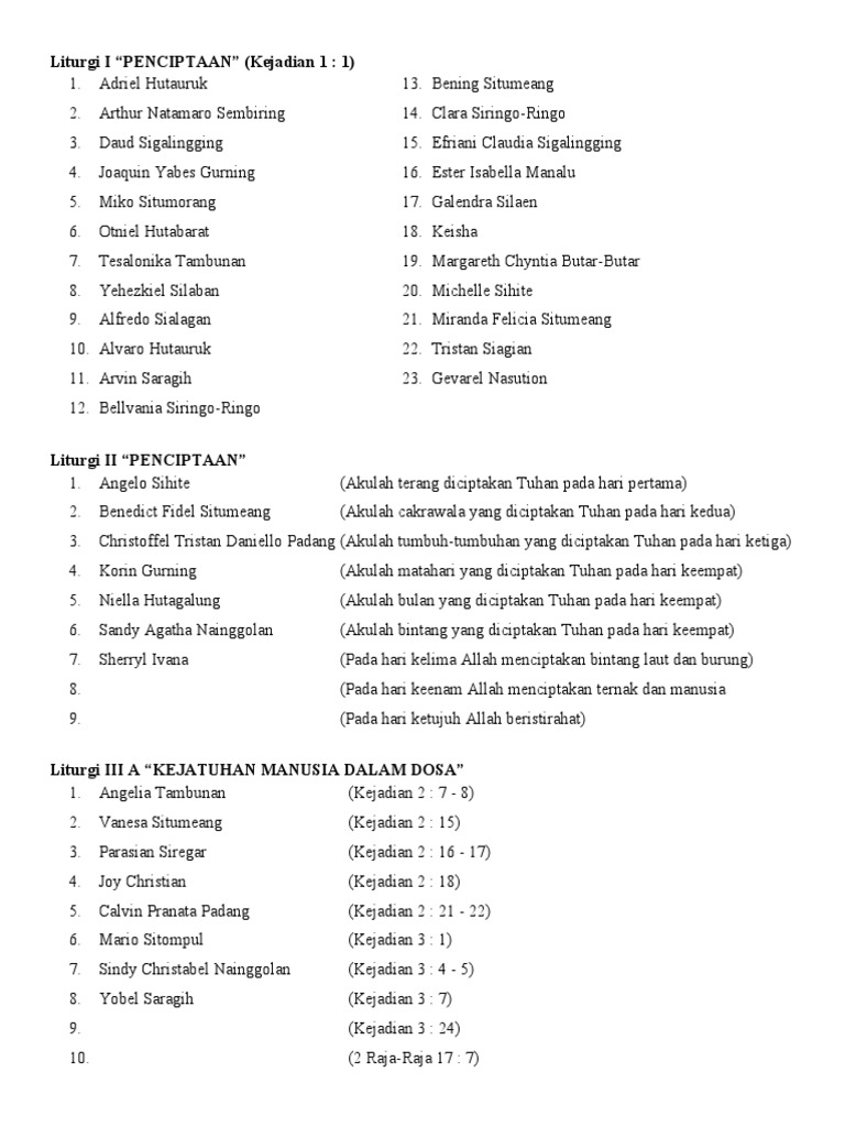 Liturgi ASM 2021 Terbaru | PDF