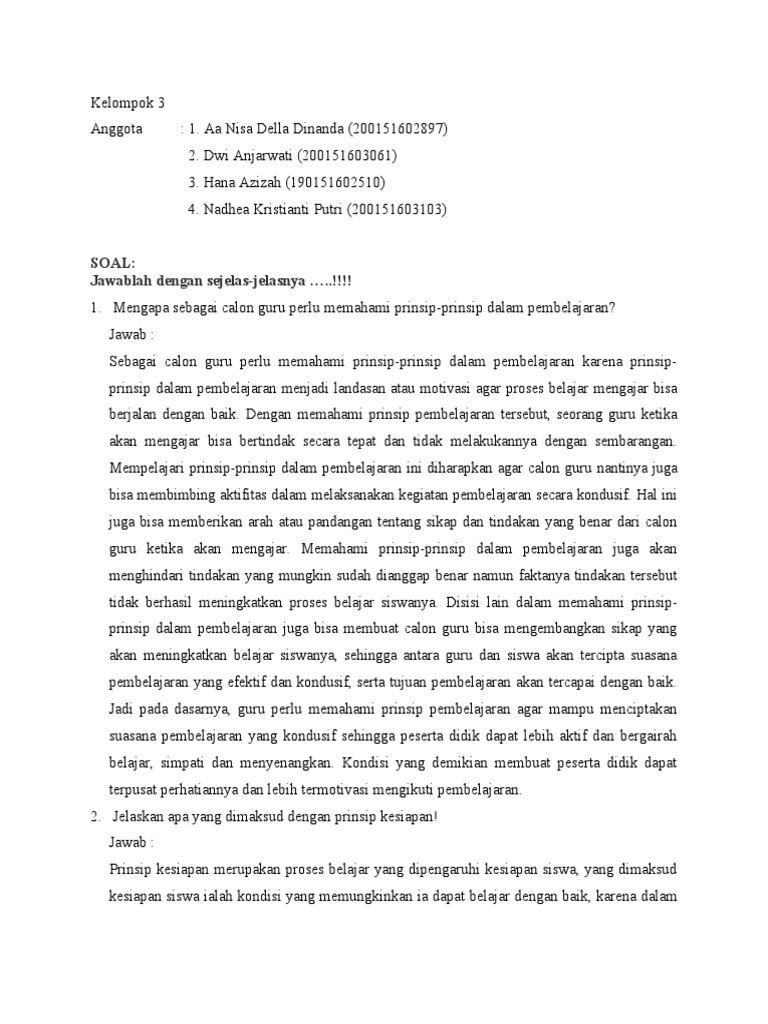 Jawaban Soal UTS 01 | PDF
