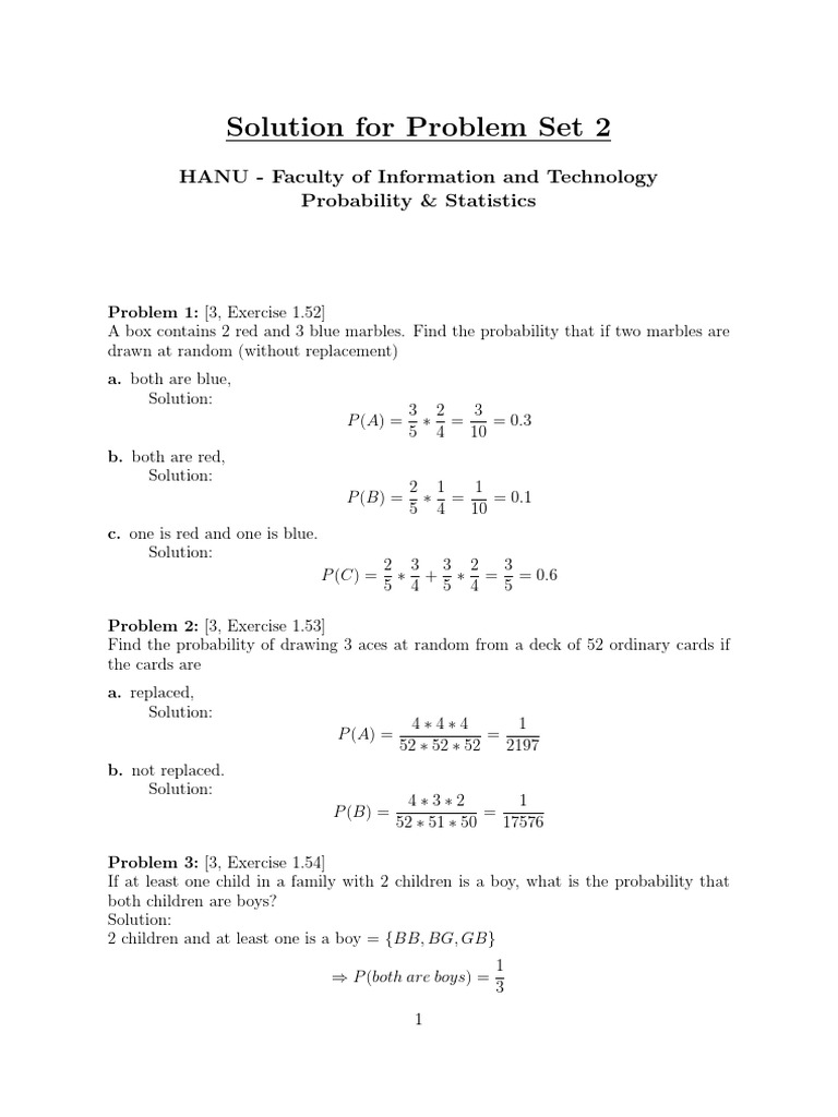 Homework 2 Solution | PDF | Probability And Statistics