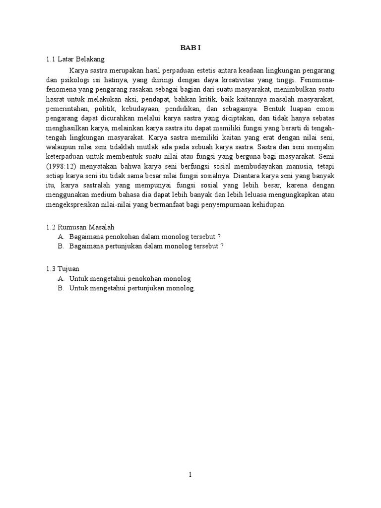 Makalah Monolog | PDF