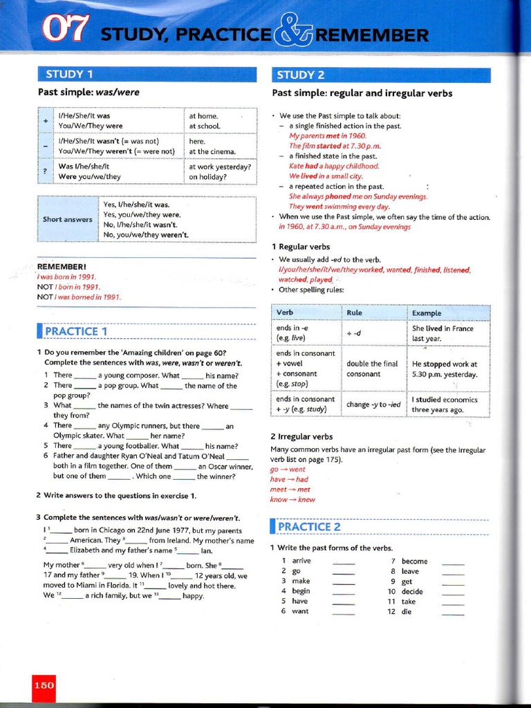 Study, Practice & Remember - Unit 7 | PDF
