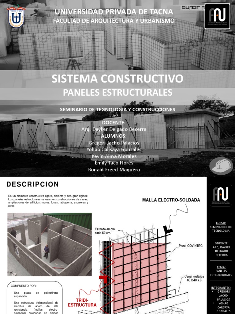 PANELES ESTRUCTURALES Entrega | PDF | edificio | Sectores Economicos