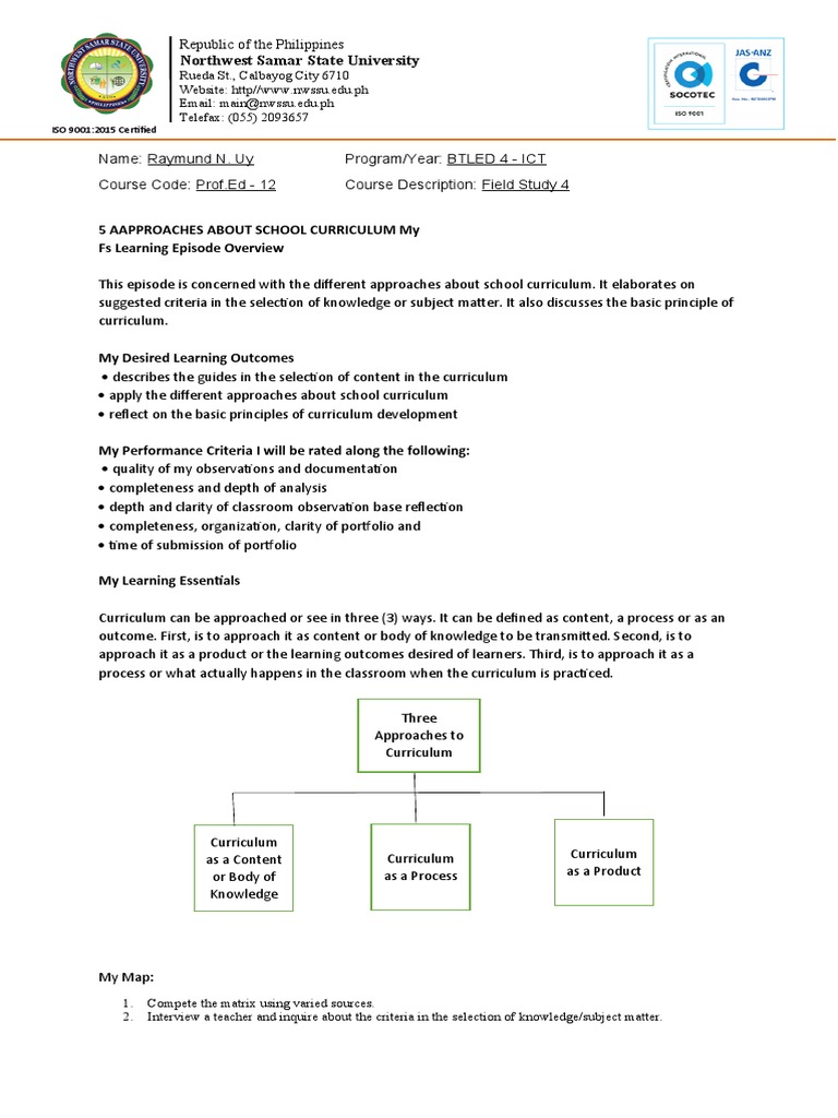 FS 4 Episode 5 | PDF | Curriculum | Chemical Bond