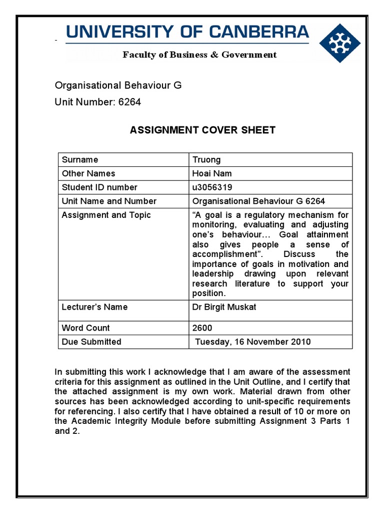 Essay - Final Version | Download Free PDF | Goal | Goal Setting