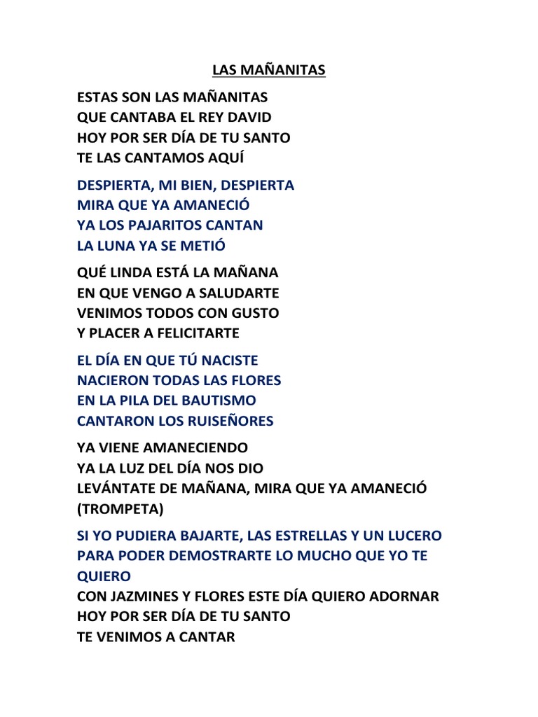 Las Mañanitas | PDF