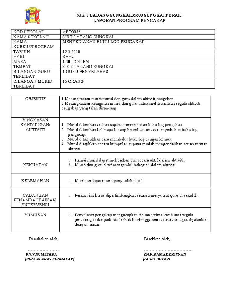 CONTOH LAPORAN PROGRAM Pengakap | PDF