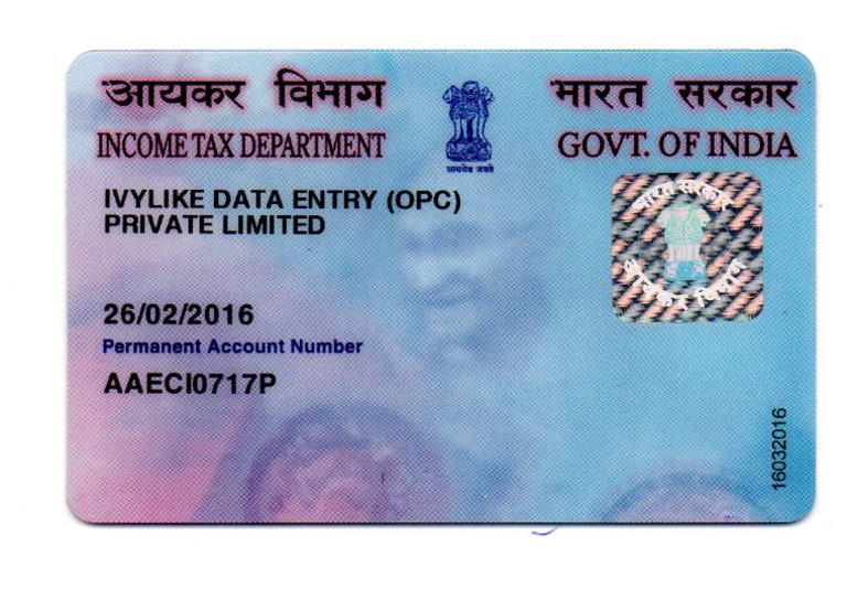 Company Pan Card 86229 | PDF