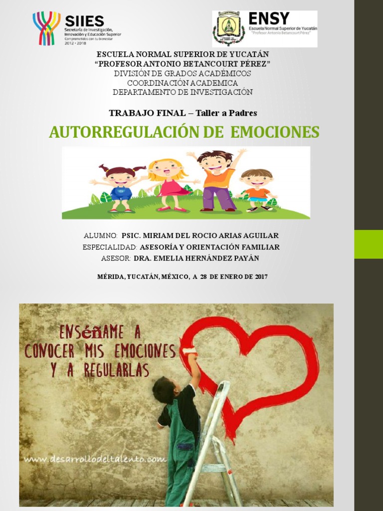 Taller para Padres - Autoregulaci - Ã N de Emociones | PDF | Las ...
