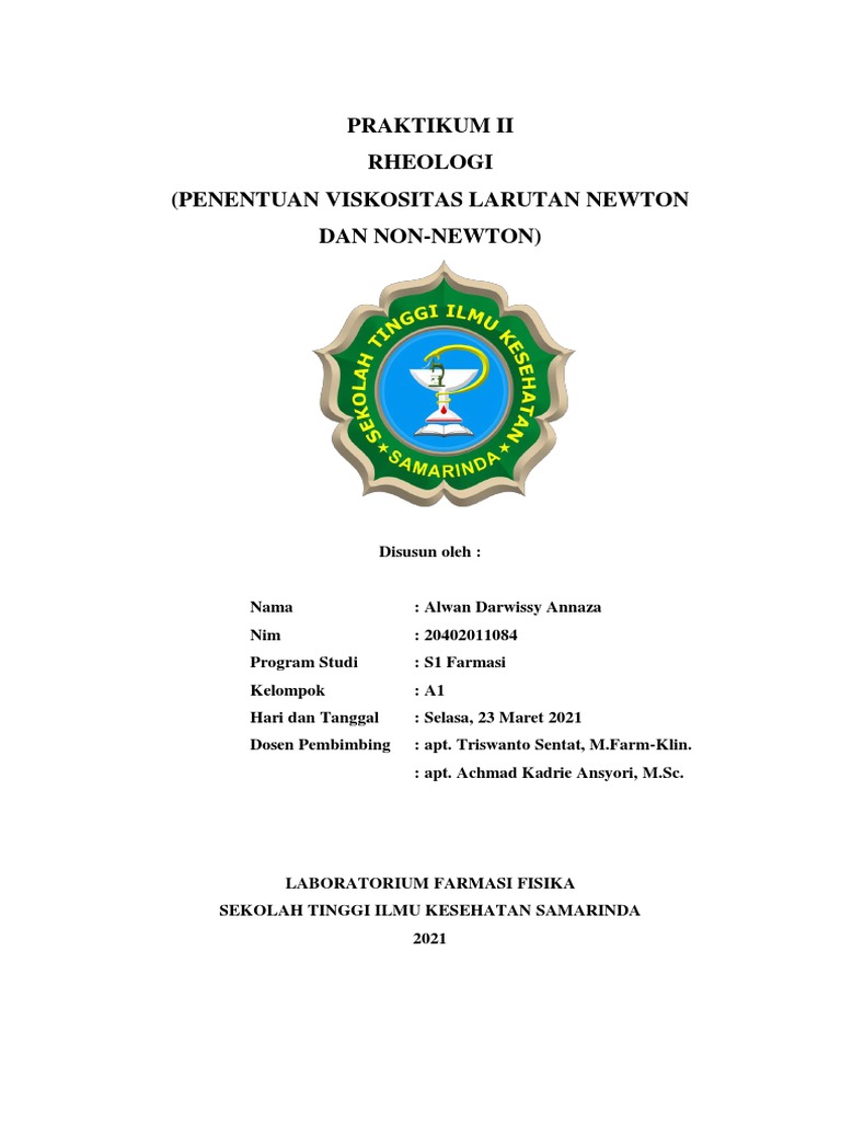 Jurnal Rheologi Farmasi Fisika - 20482011084 | PDF