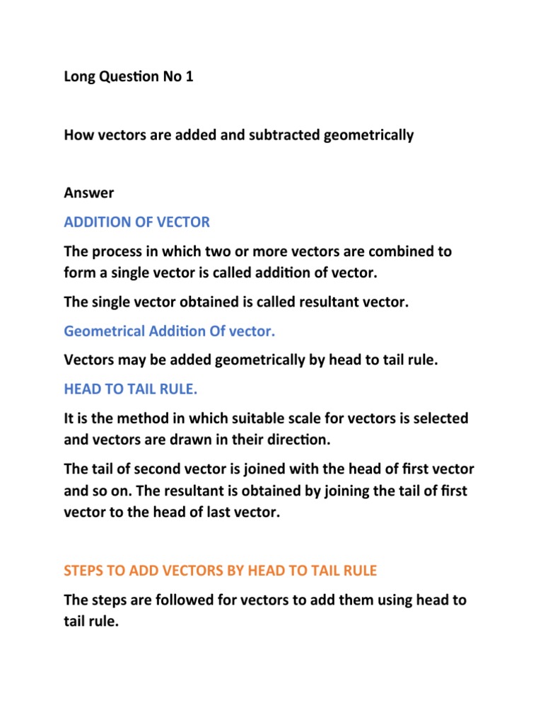 Addition of Vector | PDF | Euclidean Vector | Angle