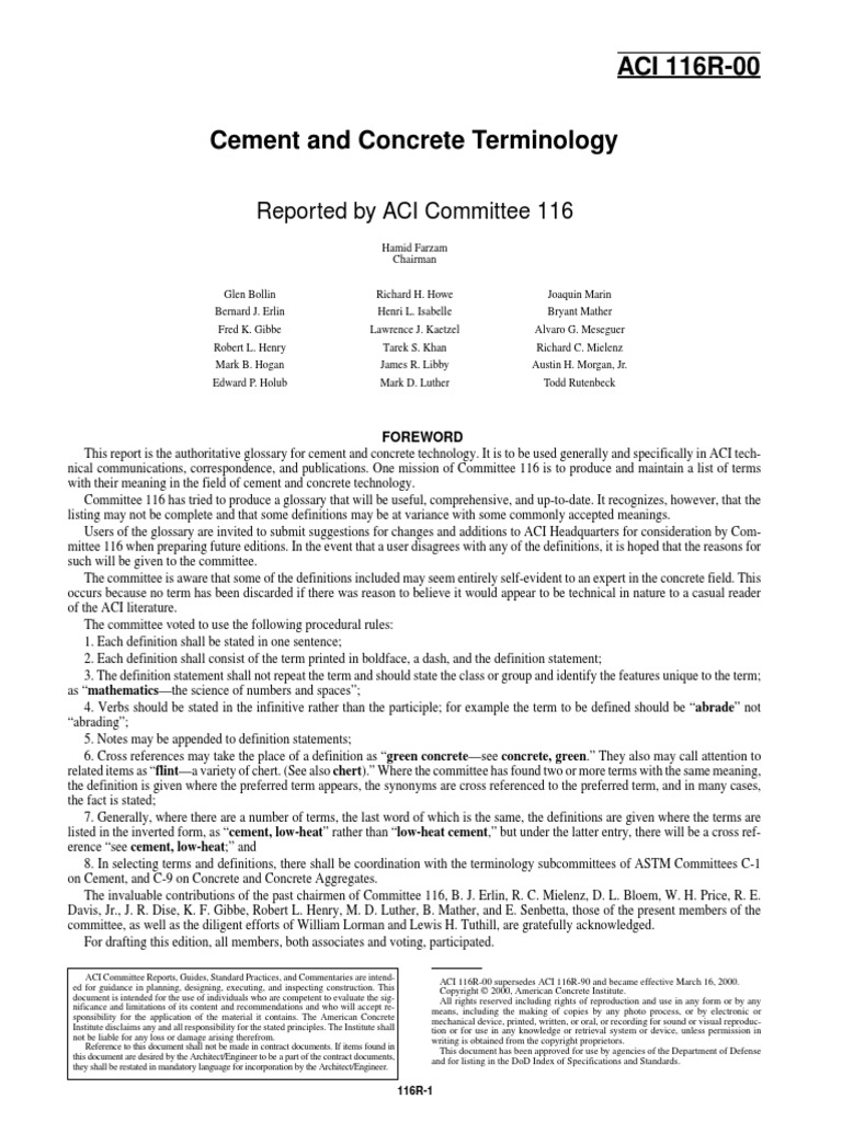 ACI Concrete Terminology 2016 | PDF | Concrete | Construction Aggregate