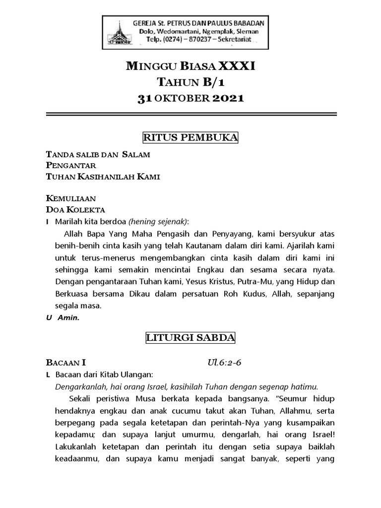 10 29 - Biasa Xxxi - BBD | PDF | Agama & Spiritualitas