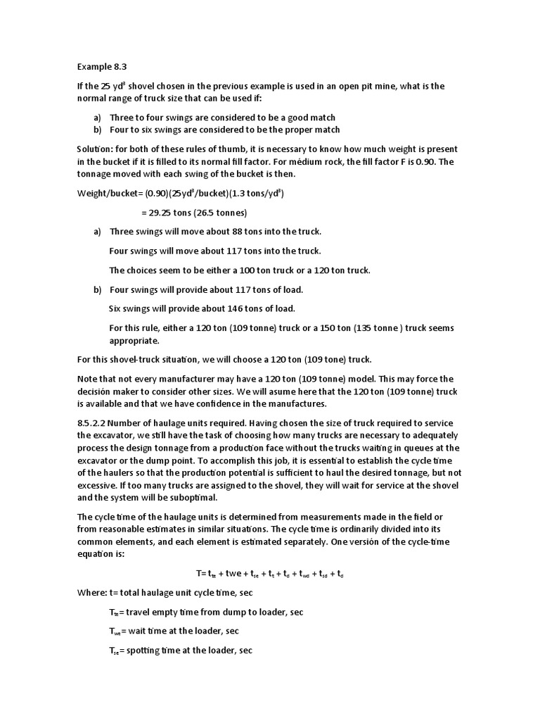 Example 8 | PDF | Ton | Truck