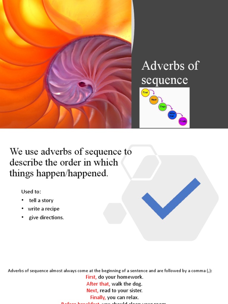 Adverbs of Sequence Explained | PDF