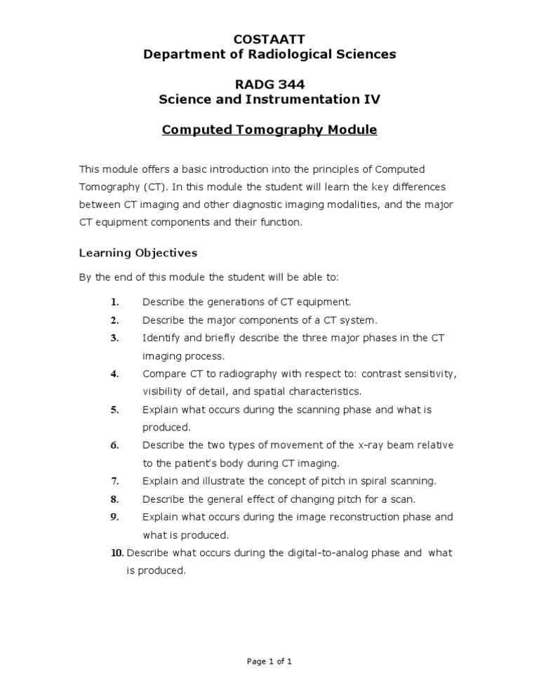 CT Module | PDF