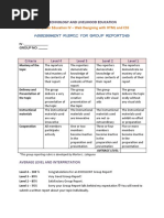 Reporting Rubric for Student Presentations | PDF | Rubric (Academic ...
