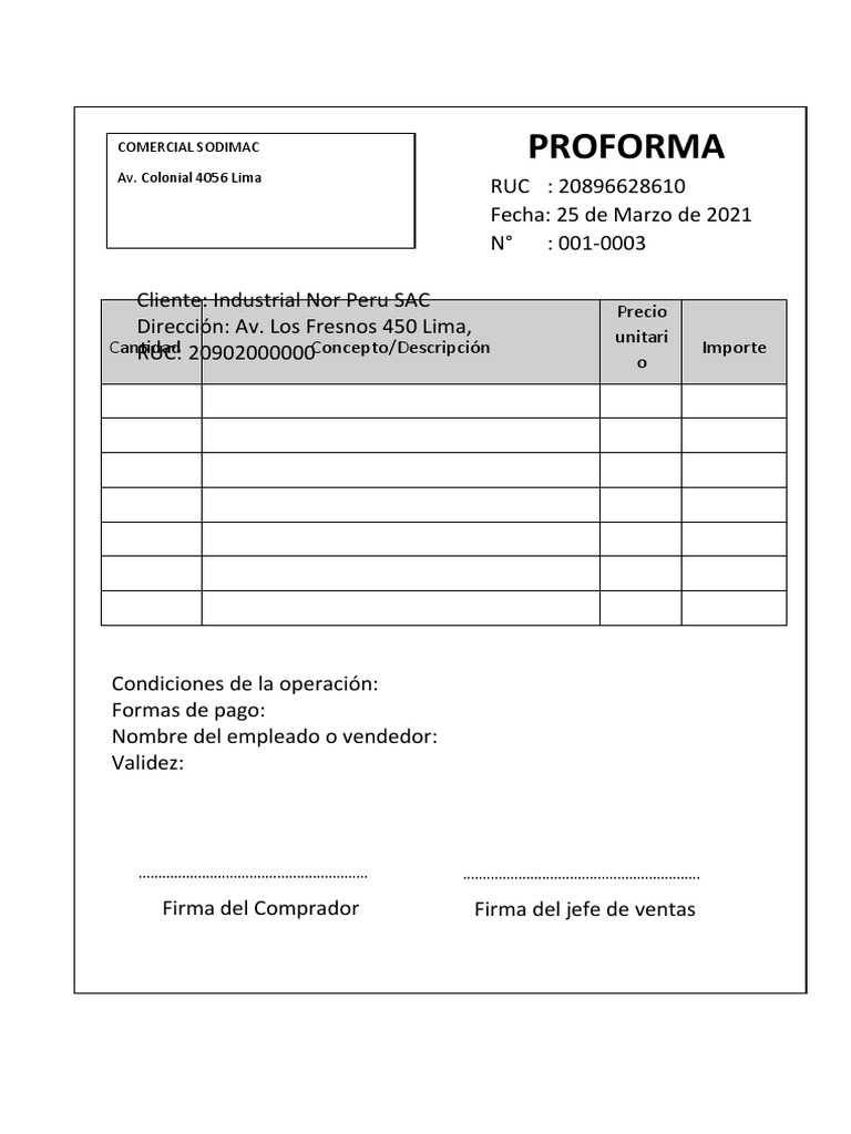 PROFORMA | PDF | Derecho