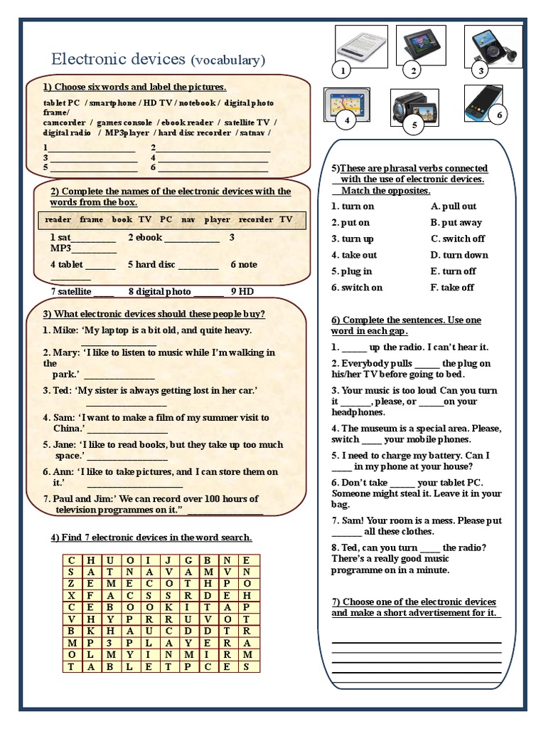 Electronic Devices Vocabulary 7 A | PDF | E Books | Electronics