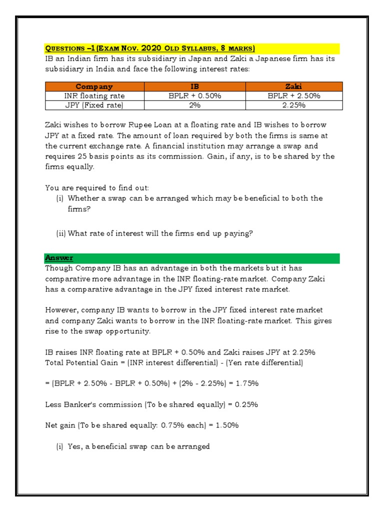 2 Interest Rate Risk Management | PDF | Swap (Finance) | Japanese Yen