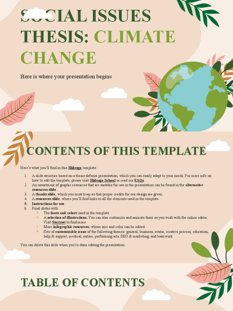 Social Issues Thesis - Climate Change by Slidesgo | PDF | Planets | Jupiter