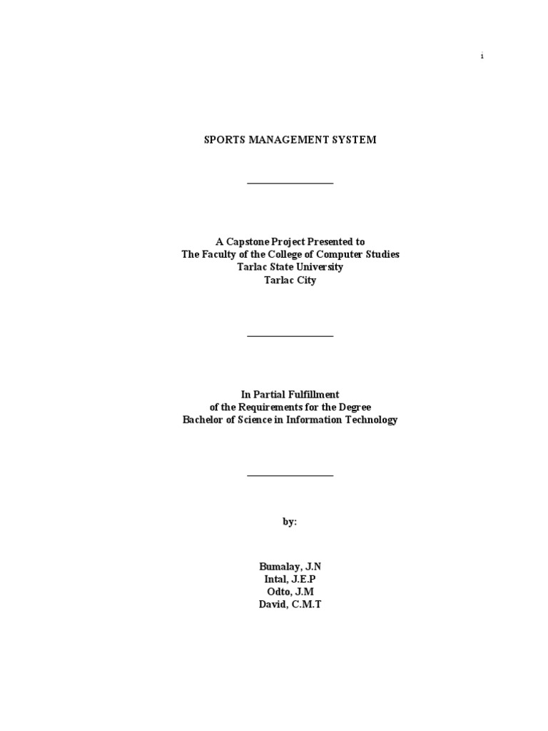 Sports Management System Final Manuscript Group 4 | PDF | Safari (Web Browser) | System