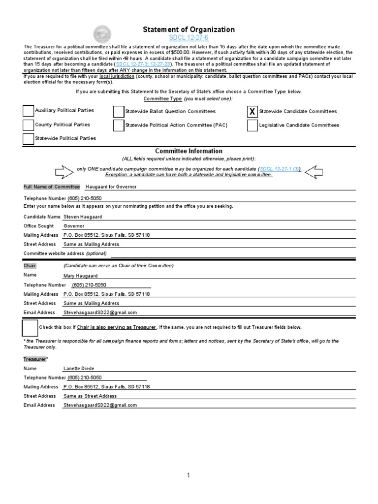 Statement of Org Steve Haugaard | Descargar gratis PDF | Forgery ...